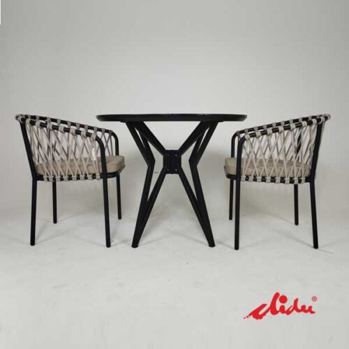 Luxury Dining Table with Teak Top for Restaurants Star Leg